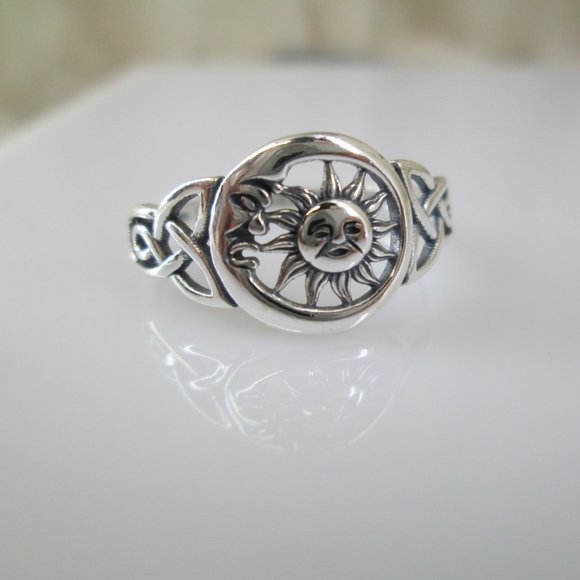 Celtic Sun and Moon ring | Jewelry | Celtic Moon And Sun Ringsterling ...